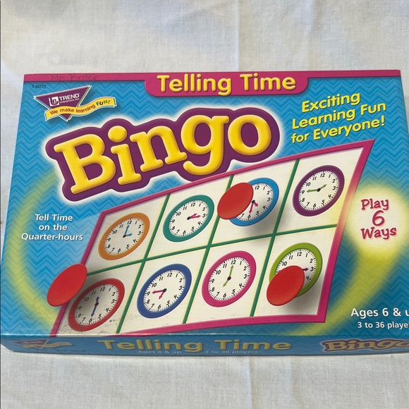 Trend | Toys | Trend Telling Time Bingo Game Ages 6 And Up | Poshmark